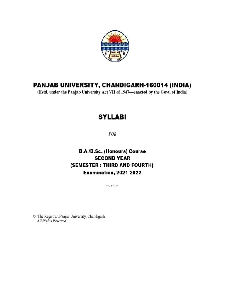 B.A./B.Sc. Second Year Syllabus 2021-22 | PDF | India–Pakistan Relations