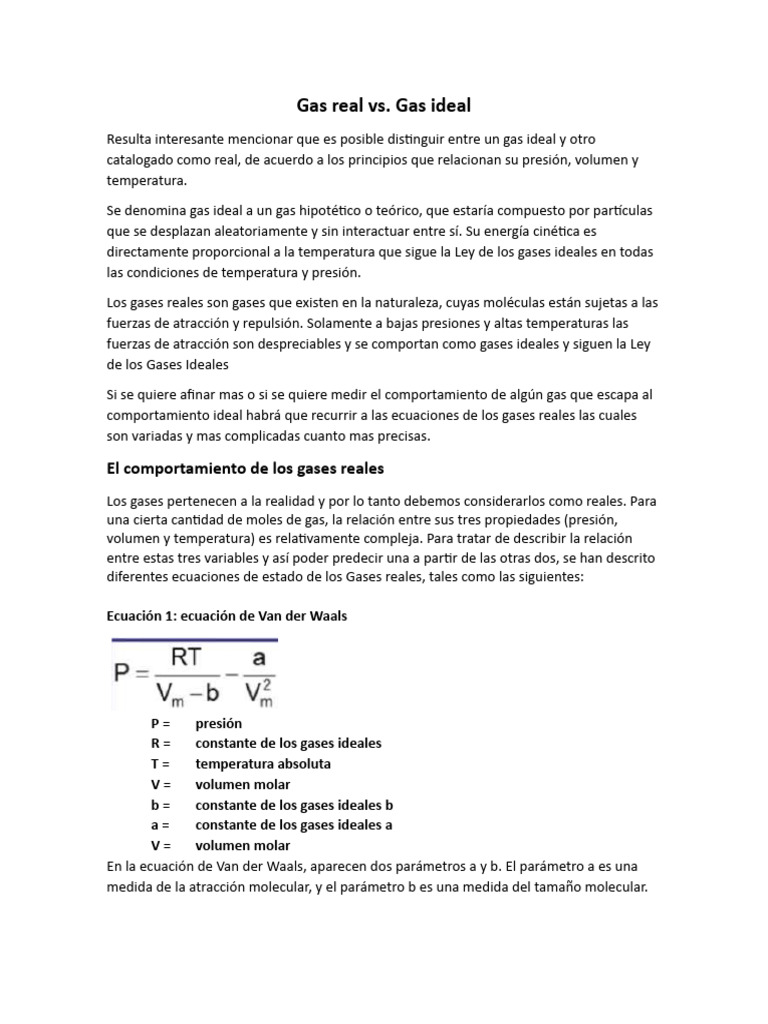 Documentos | PDF | Gases | Ecuaciones