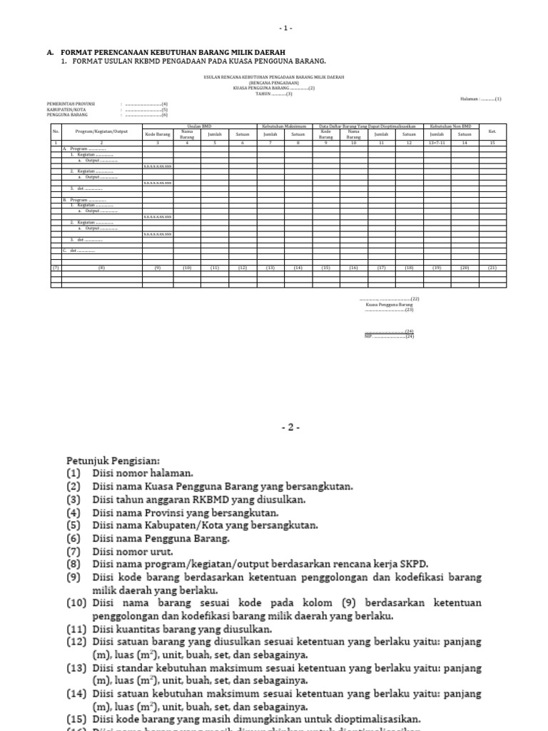 Format Perencanaan Barang | PDF | Bisnis | Komputer