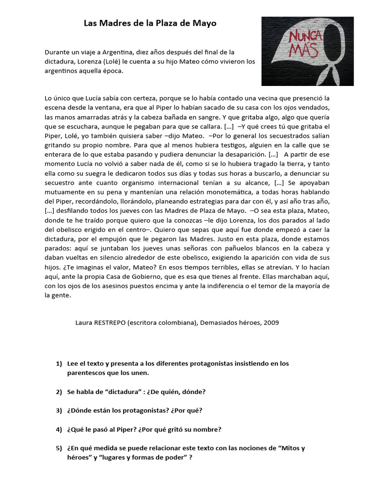 Las Madres de La Plaza de Mayo Ok | PDF