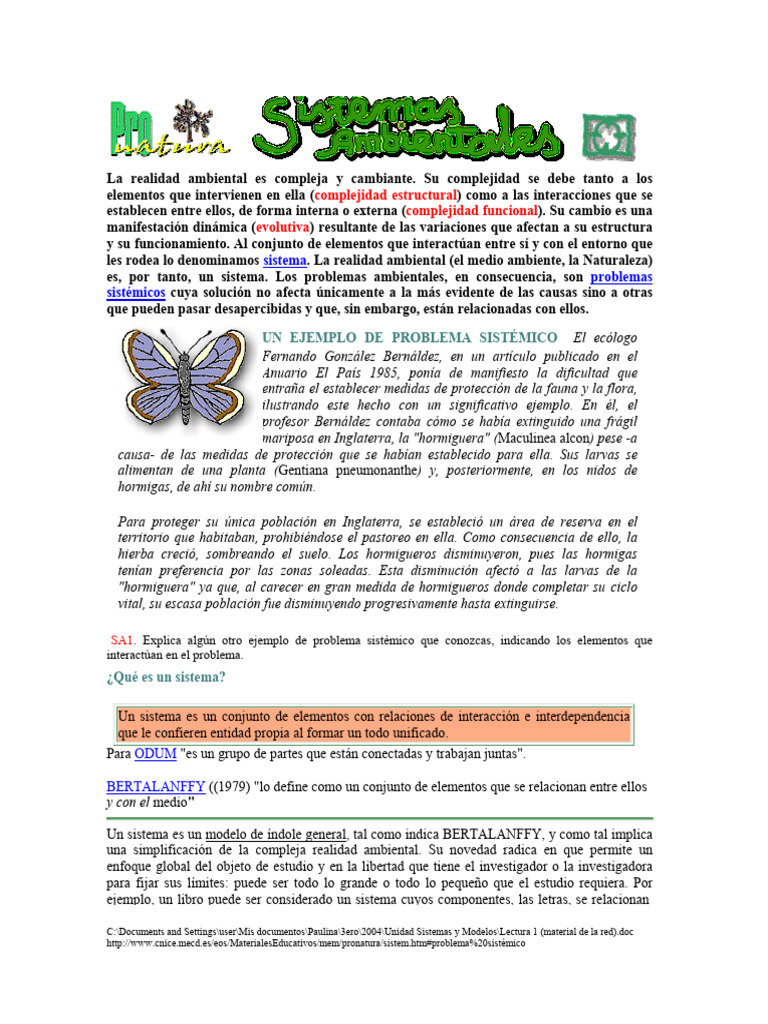 Lectura 1 Sistemas SAS | PDF | Entorno natural | Hormiga