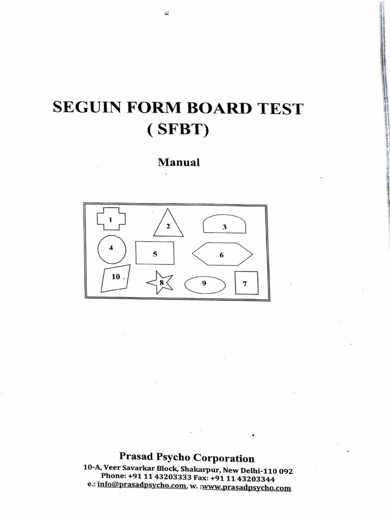 SFBT Test | PDF | Visual Impairment | Behavioural Sciences