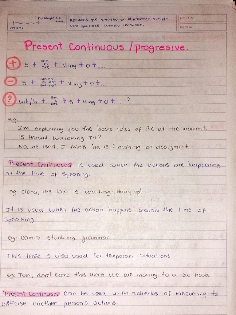 Comparto 'Present Continuous..' Contigo | PDF