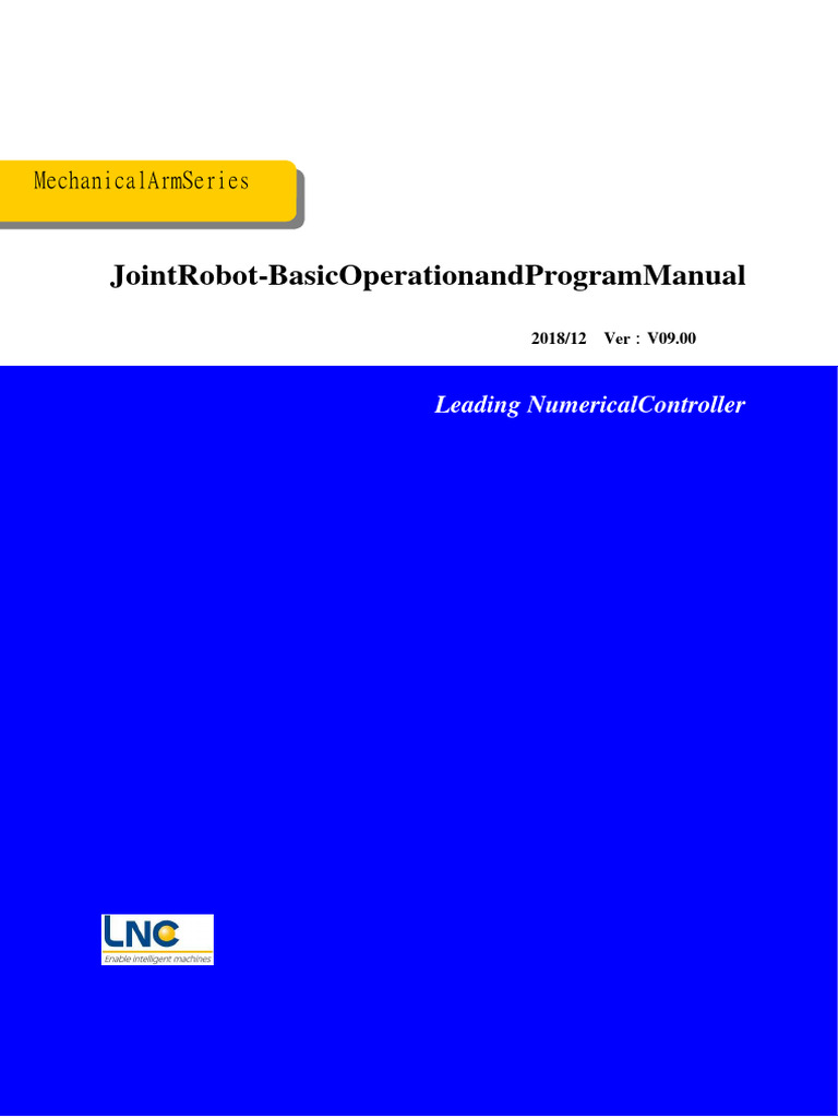 6. Joint Robot - Basic Operation and Program Manual REV | PDF | Kinematics