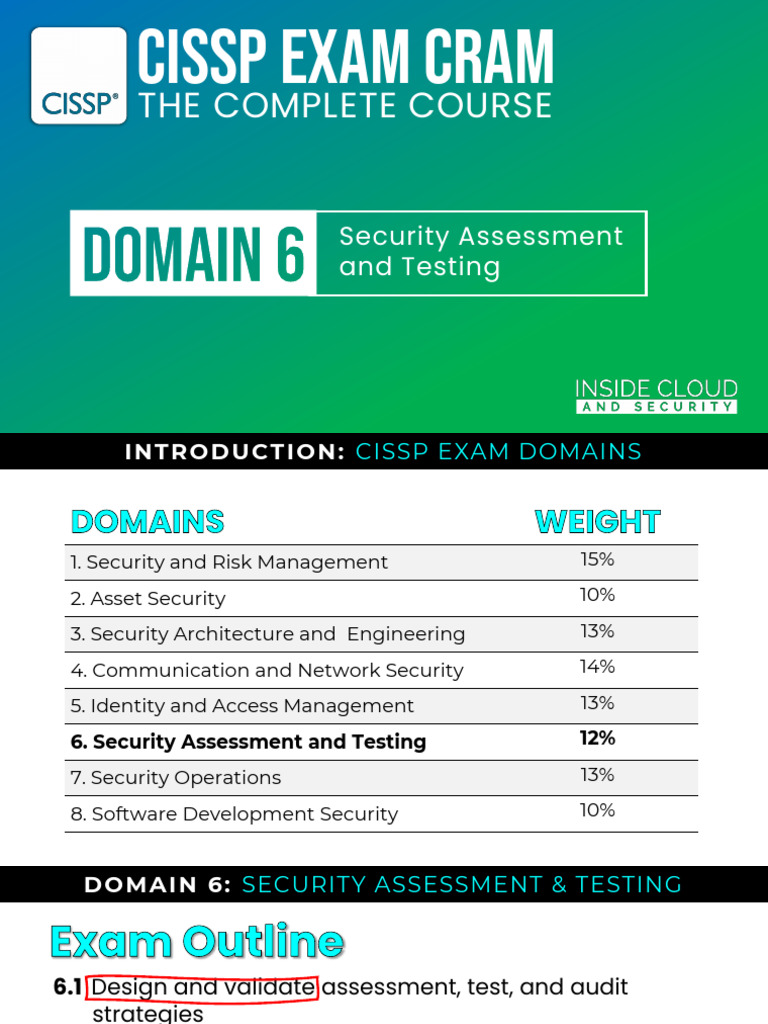 CISSP-2022 Exam Cram Domain 6 | Download Free PDF | Software Testing ... CISSP-2022 Exam Cram Domain 6 | Download Free PDF | Software Testing ...
