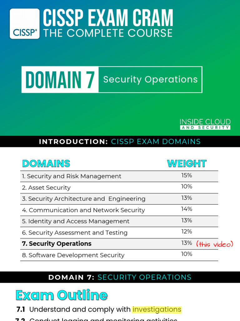 CISSP-2022 Exam Cram Domain 7 | PDF | Computer Security | Security