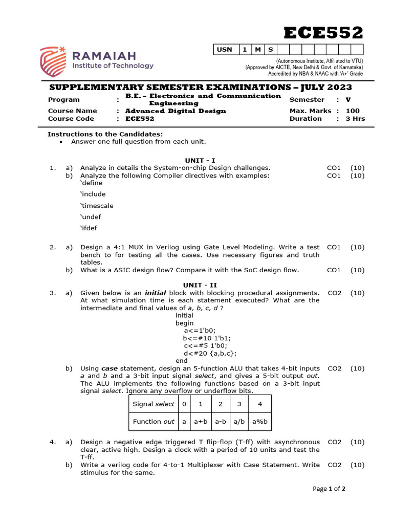 Advanced Digital Design | PDF | Systems Engineering | Computing