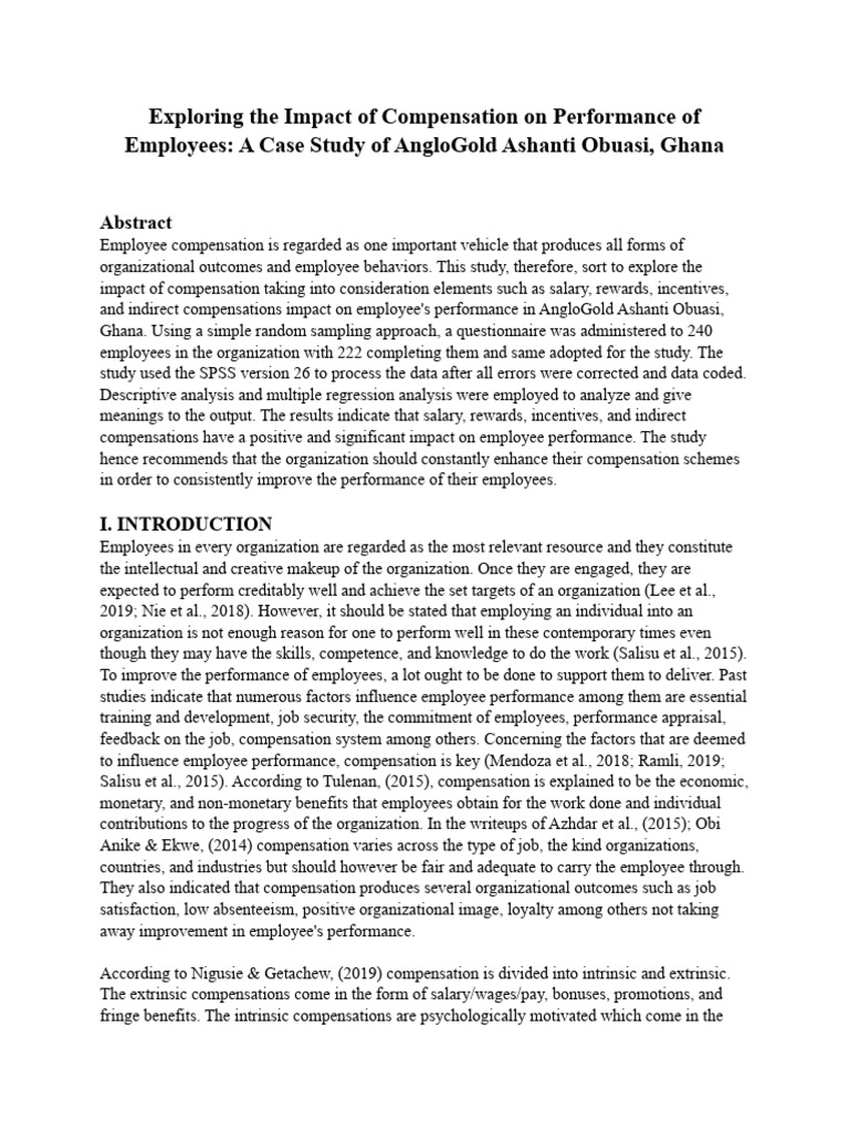 Case Study | PDF | Incentive | Employment