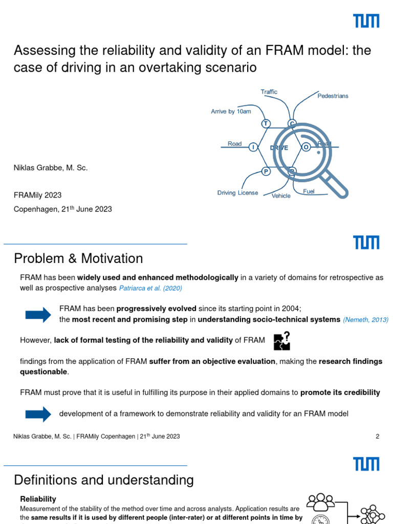 Assessing The Reliability and Validity of An FRAM Model | PDF ...