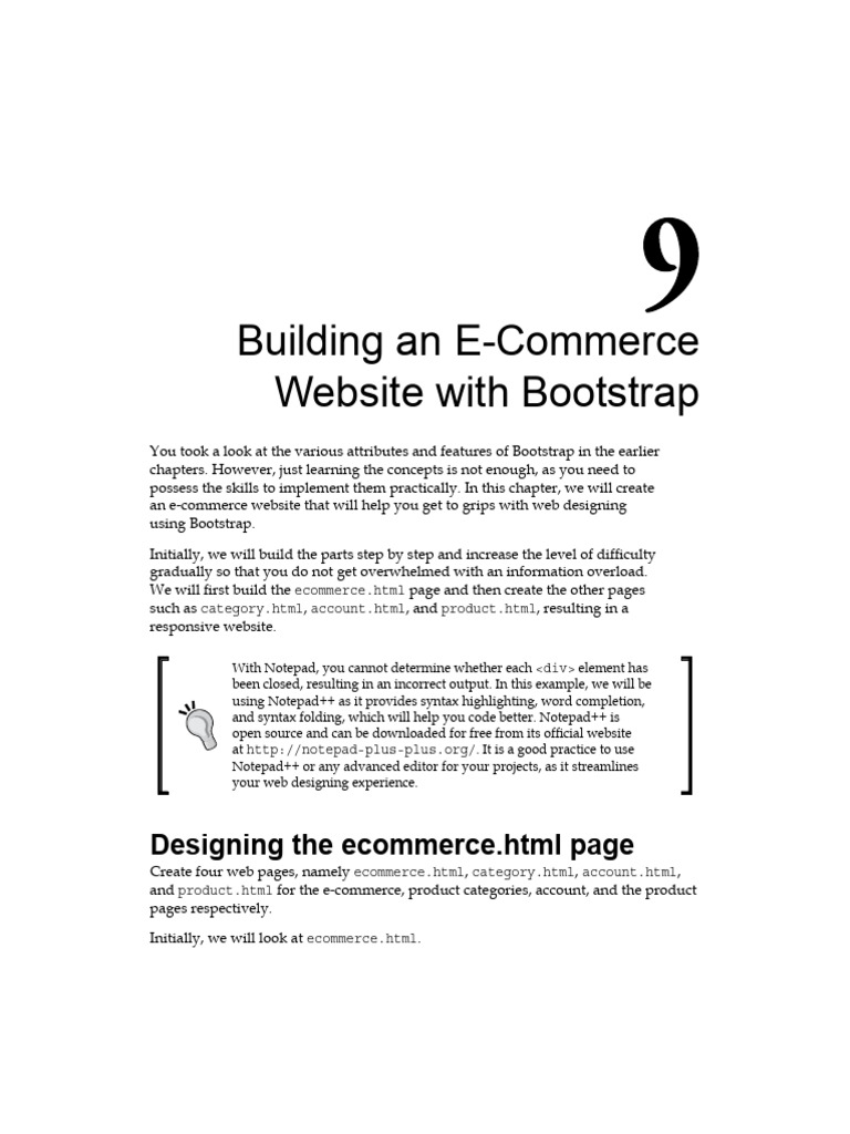 0398 Building An E Commerce Website With Bootstrap Pdf Bootstrap Front End Framework