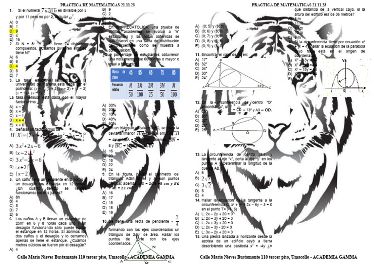 Práctica de Matemáticas 21-11-2023 | PDF | Geometría | Matemáticas