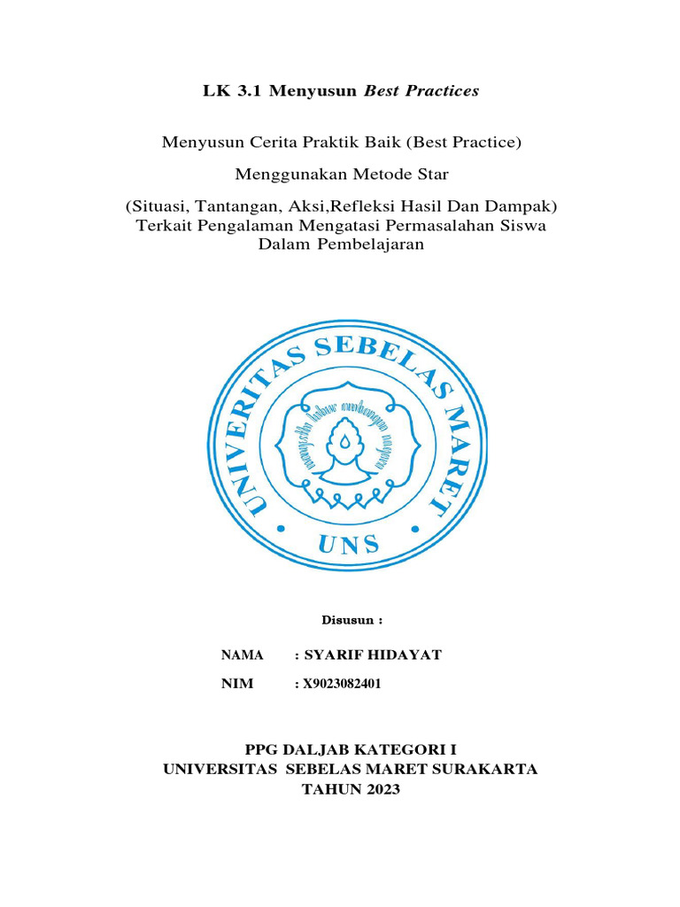Best Practice Syarif Hidayat | PDF