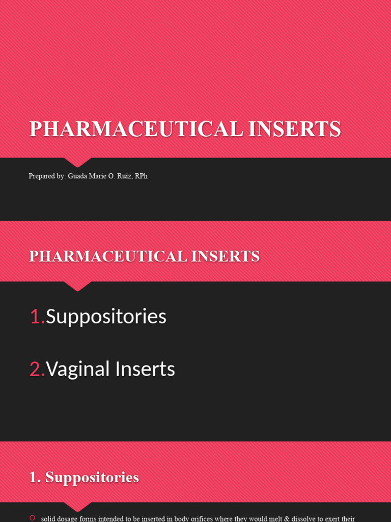 Pharmaceutical Inserts 2 | Download Free PDF | Chemistry | Chemical Substances