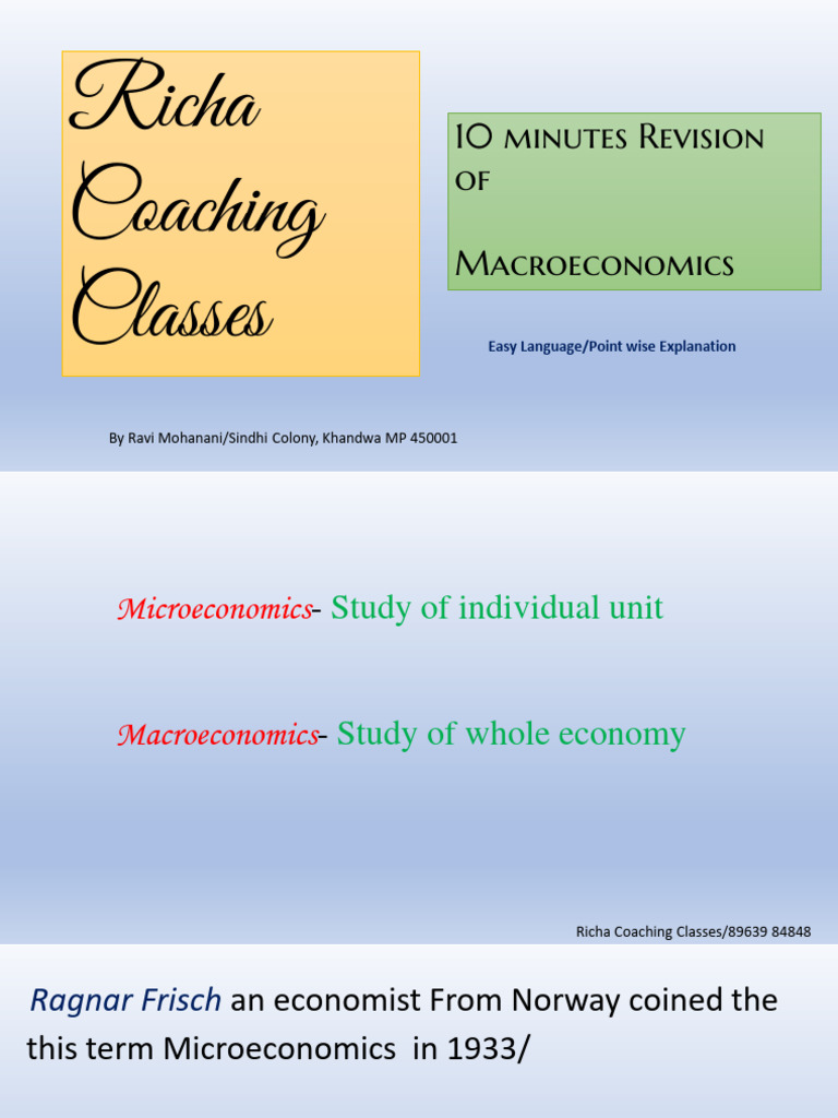 Macro Economics Pdf Taxes Money