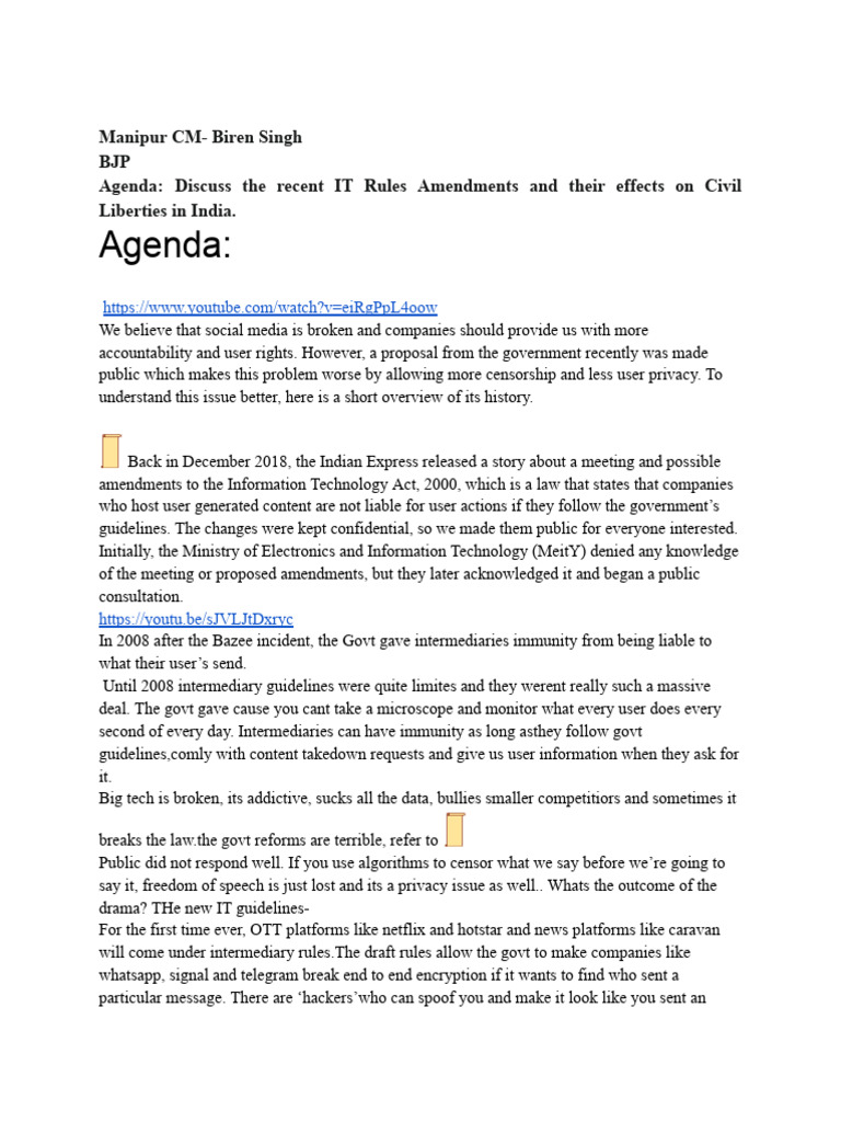 AIPPM (N.Biren Singh) | PDF | Privacy | Freedom Of Speech