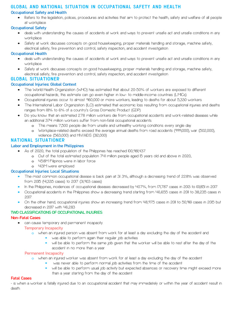 Cosh Midterm | PDF | Occupational Safety And Health | Personal ...