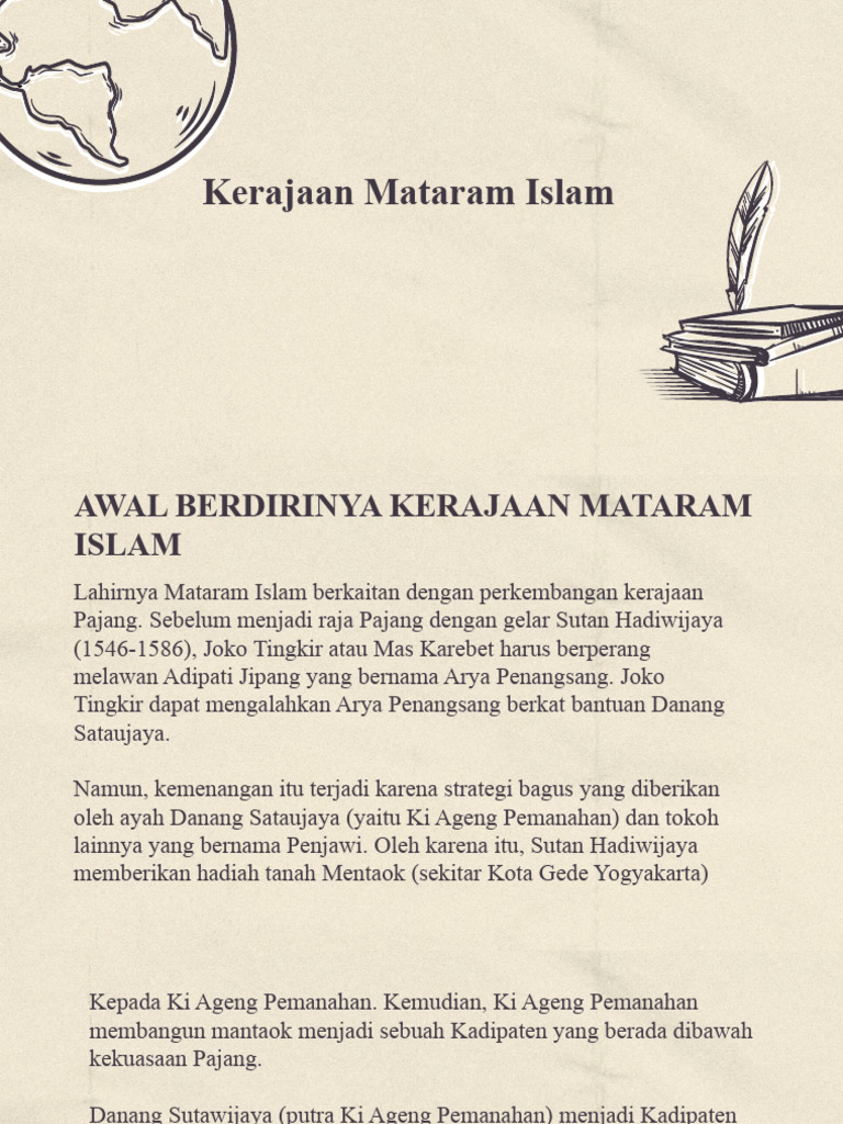 Sejarah dan Kejayaan Kerajaan Mataram Islam | PDF