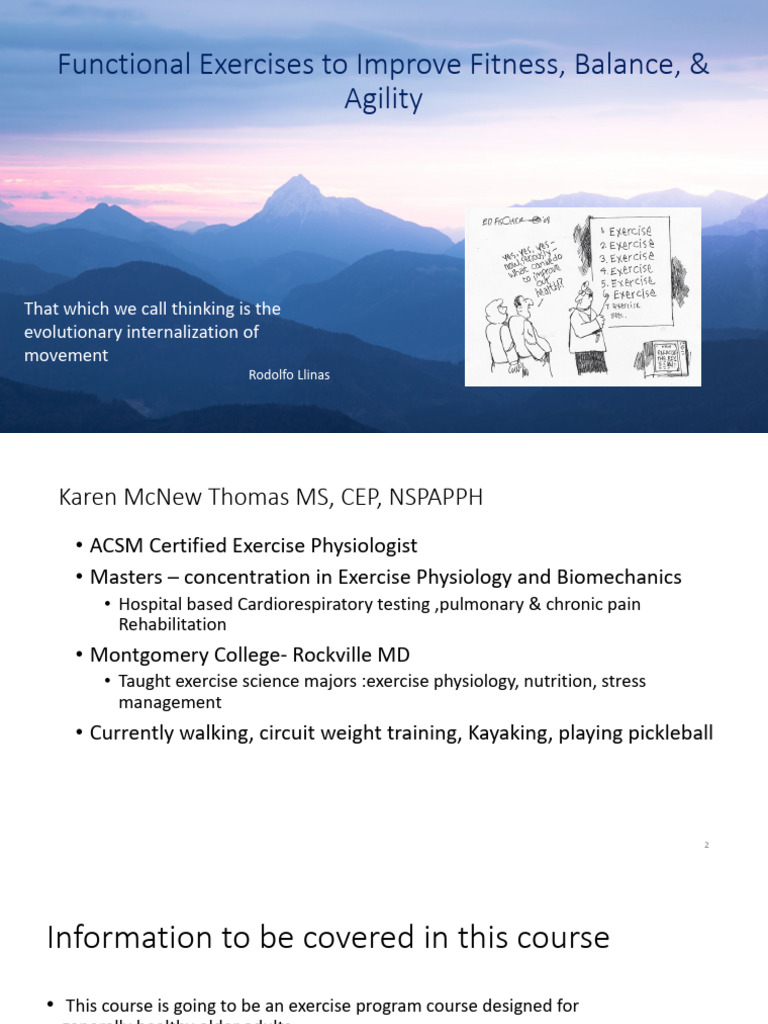 Functional Exercise To Improve Fitness Balance & Agility | PDF ...