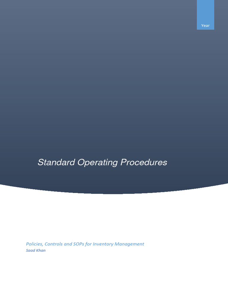 Inventory-SOP-Policy & Forms | PDF | Inventory | Enterprise Resource ...