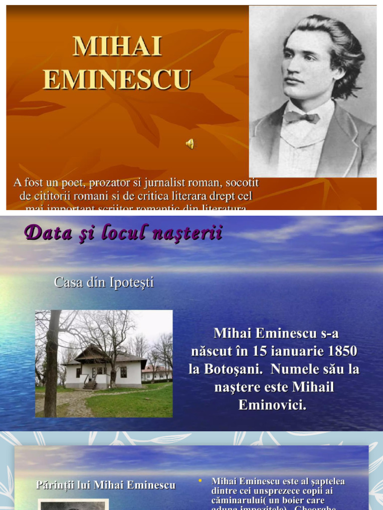 Mihai Eminescu CC | PDF