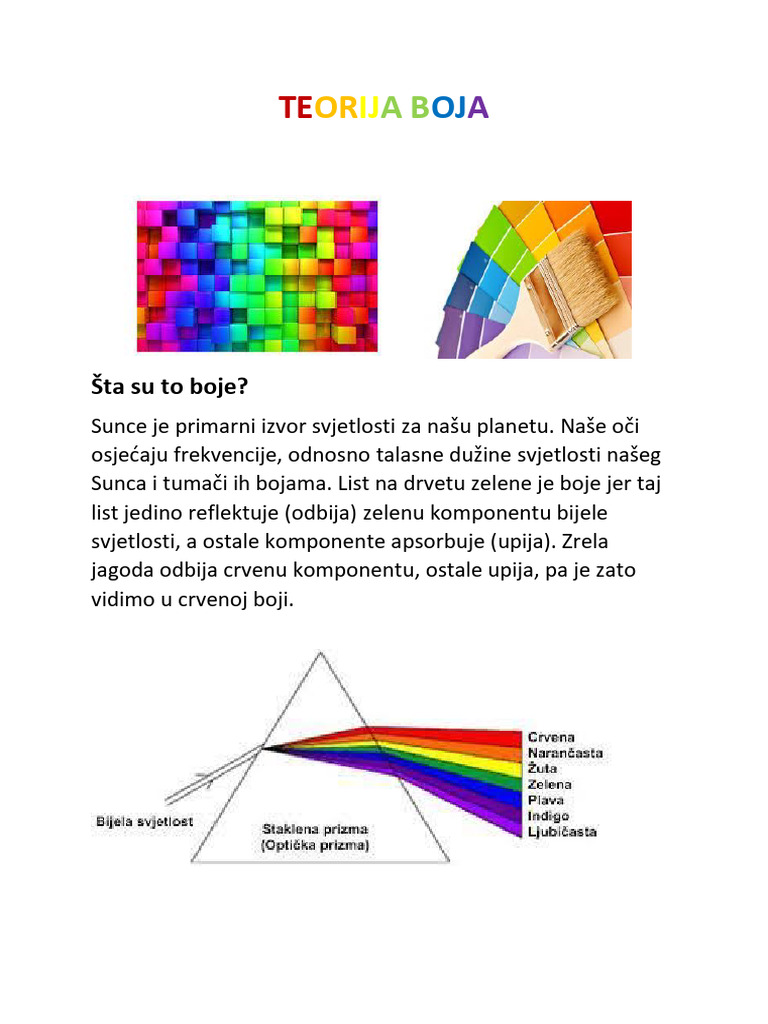 Teorija Boja 1 | PDF