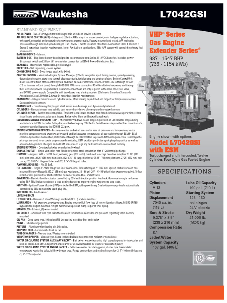 L7042GSI: VHP Series Gas Engine Extender Series | Download Free PDF ...