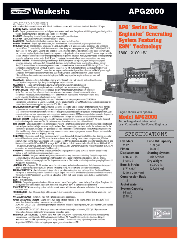 APG Series Gas Enginator Generating System Featuring ESM Technology ...