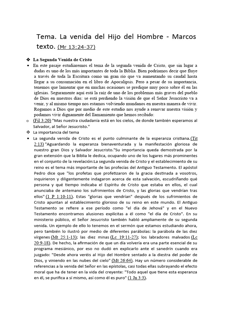 La Segunda Venida de Cristo | PDF | Jesús | Biblia