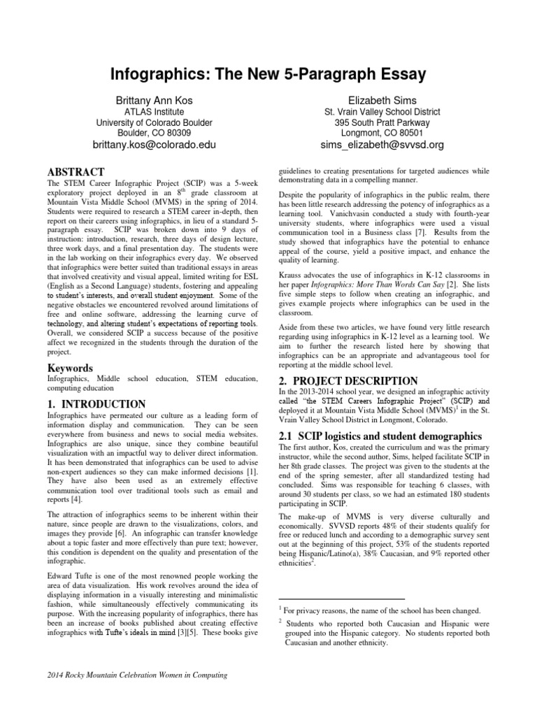 Info Graphics The New 5 Paragraph Essay | PDF | Infographics | Graphics