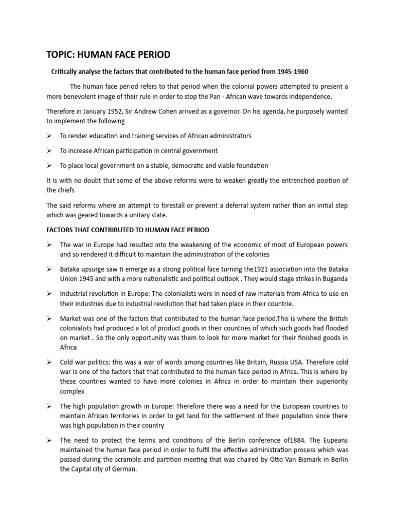 Human Face Period - 010743 | PDF | Colonialism | Decolonization