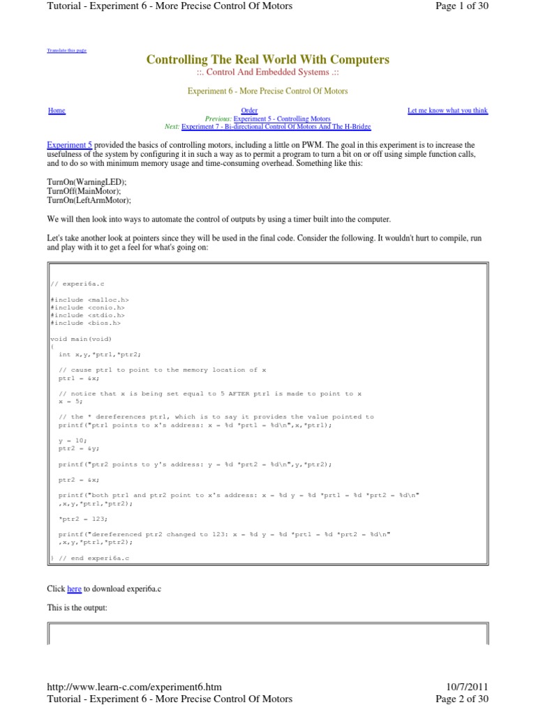 Experiment 6 | PDF | Pointer (Computer Programming) | Computer Programming Experiment 6 | PDF | Pointer (Computer Programming) | Computer Programming