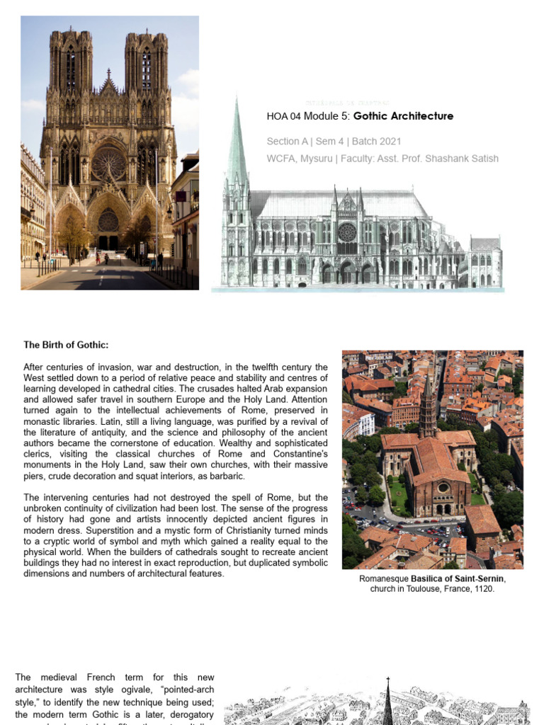 Gothic Architecture - HOA 4 - SHNK | PDF | Gothic Architecture | Vault ...