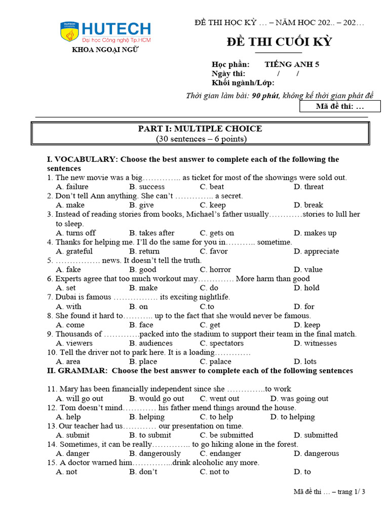 Final Test English 5.2 - Edit | PDF | Job Interview