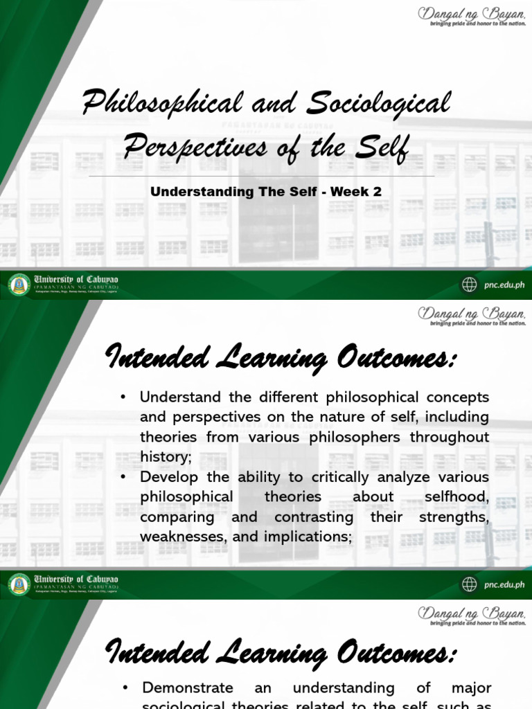 Week 2 Philosophical Perspectives of The Self 20230911082946 | PDF | Philosophy Of Self | Soul