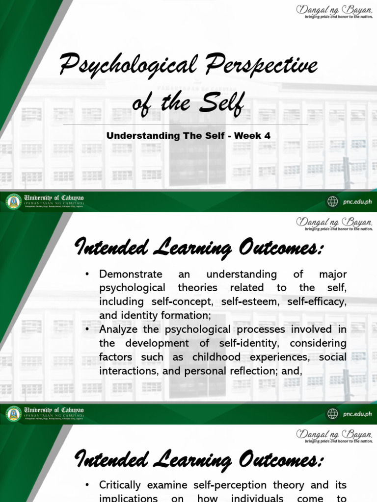 Week 4 Psychological Perspective of The Self 20230926085202 | PDF ...
