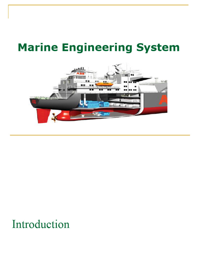 Marine Engineering System Introduction | PDF | Gas Turbine | Horsepower