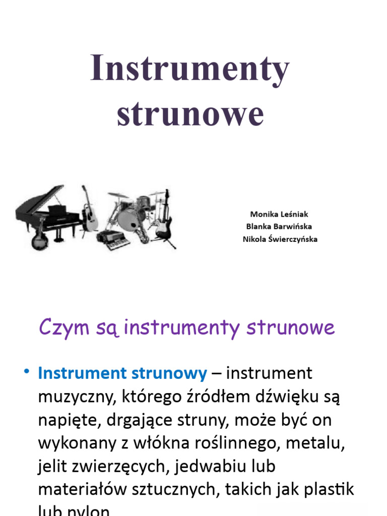 Instrumenty Strunowe | PDF