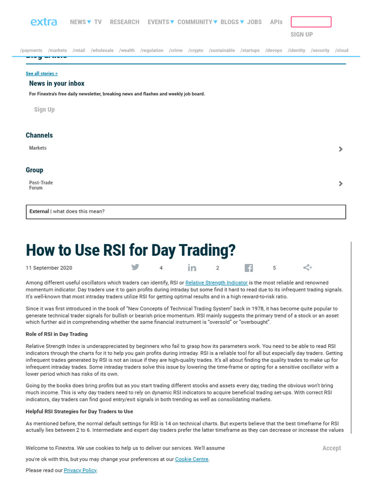 How To Use RSI For Day Trading | PDF | Day Trading | Economies