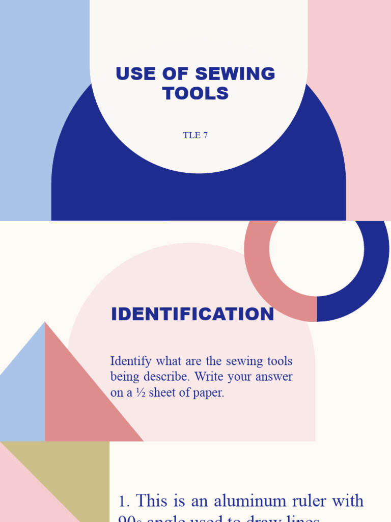 Use of Sewing Tools Quiz | PDF