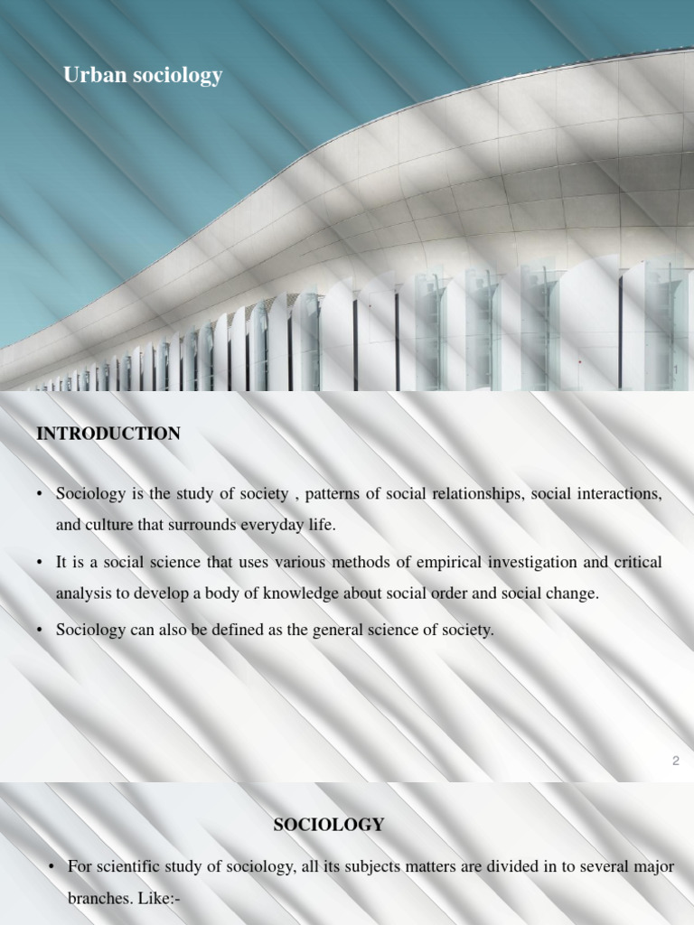 Lecture 1 Pdf Sociology Urbanization