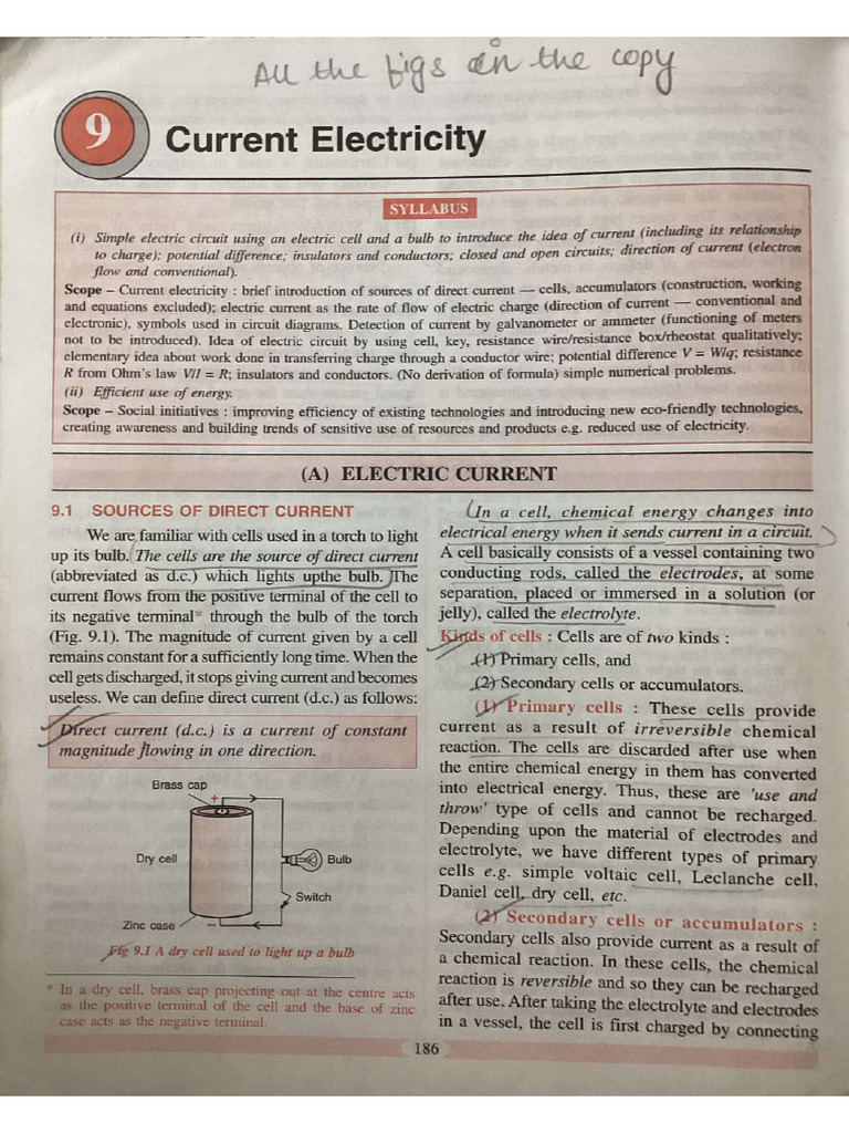 Class 9 Electricity | PDF