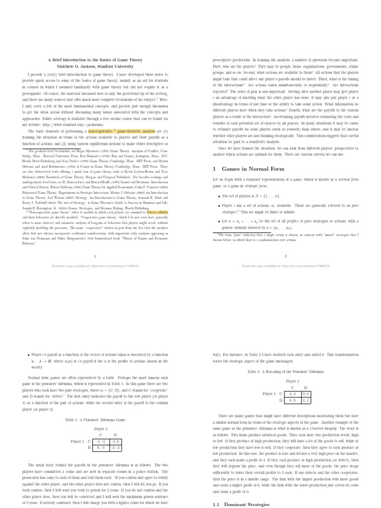 Coursera Reading | PDF | Game Theory | Mathematical Economics
