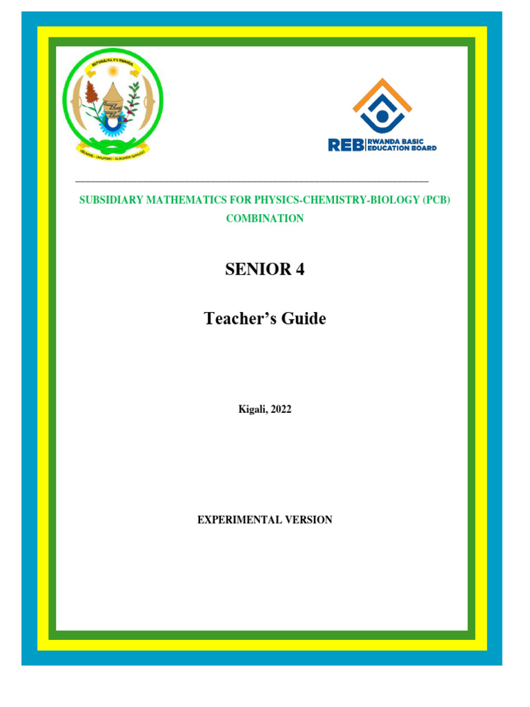 Sub Maths S4 Adapted TG 2022 PCB | PDF | Trigonometry | Educational ...