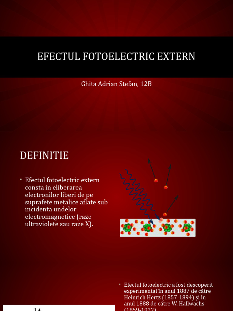 Efectul Fotoelectric Extern | PDF