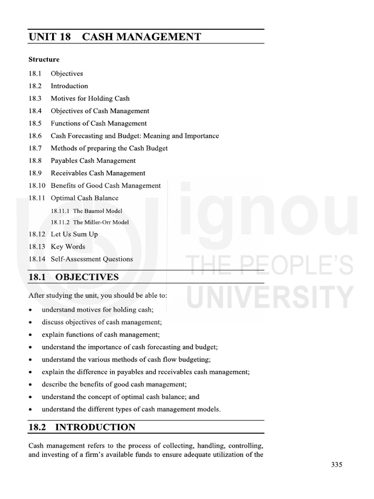 Cash Management | PDF