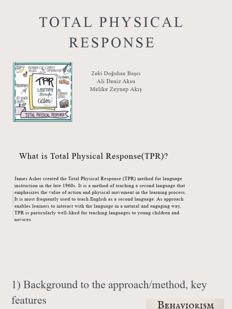 Total Physical Response | PDF | Linguistics | Psychological Concepts