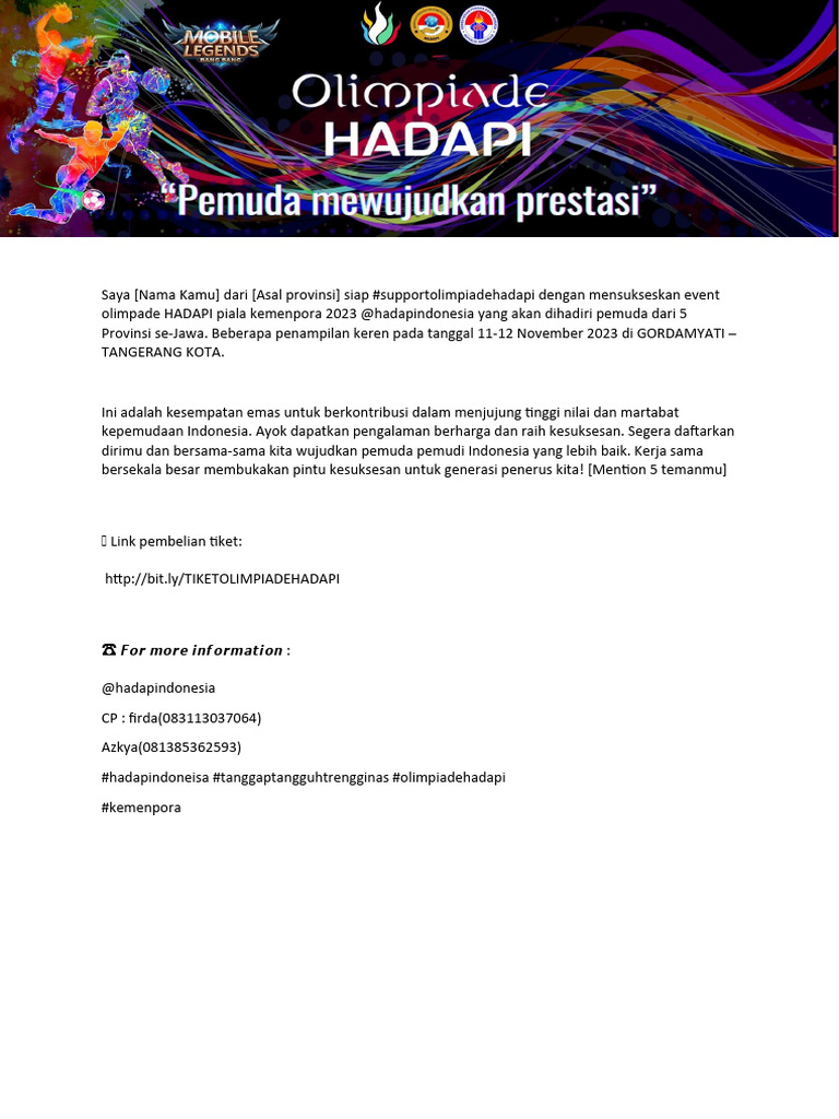 Caption Twibbon | PDF