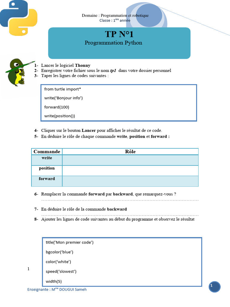 Initiation à Python avec Thonny | PDF | Ingénierie des systèmes | Développement de logiciel