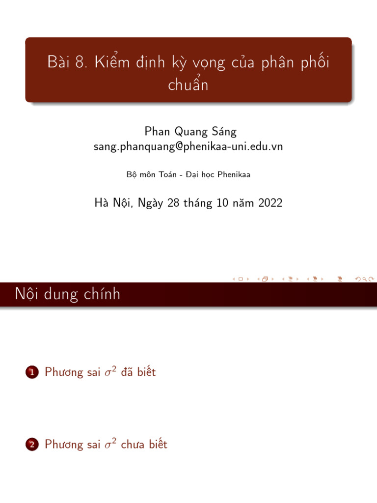 Bai 8. Kiem Dinh Trung Binh | PDF