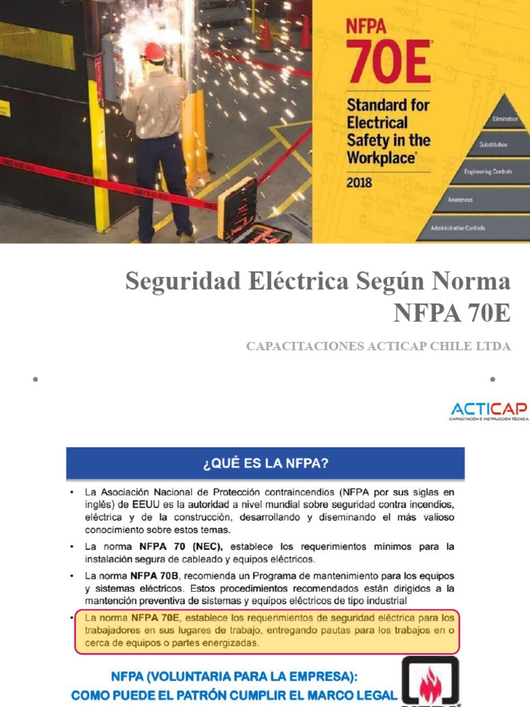 Presentación NFPA 70E V2020 (8Hrs) | PDF | Ingenieria Eléctrica | Ropa